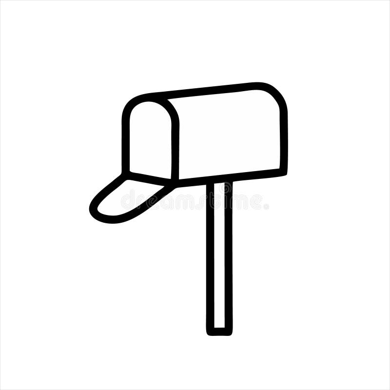 Mailbox Icon Isolated on White Background. Mailbox Icon in Trendy ...