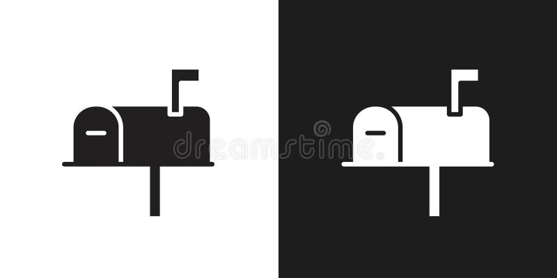 Mailbox Icon Logo Set Vector Stock Vector - Illustration of office ...