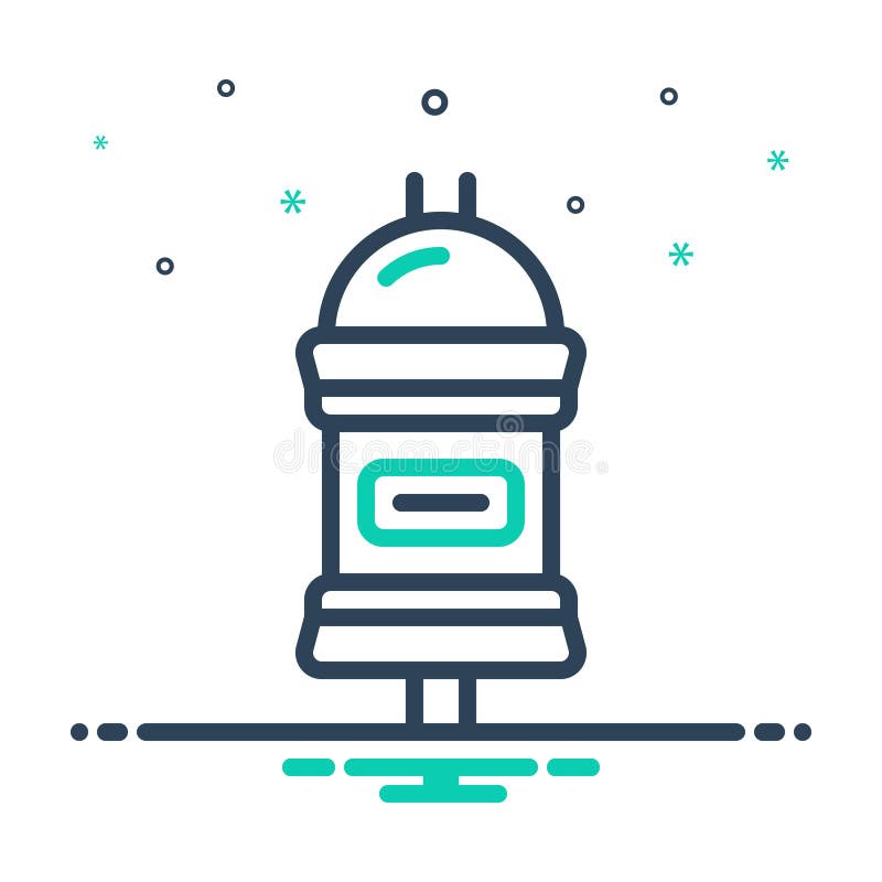 Mix Icon for Mailbox, Post and Service Stock Illustration ...