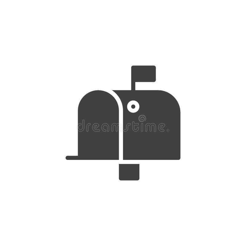 Mailbox icon vector stock vector. Illustration of container - 108080883