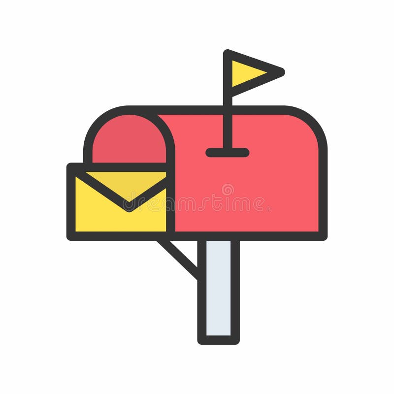 Mailbox icon vector image. stock vector. Illustration of icon - 348144345