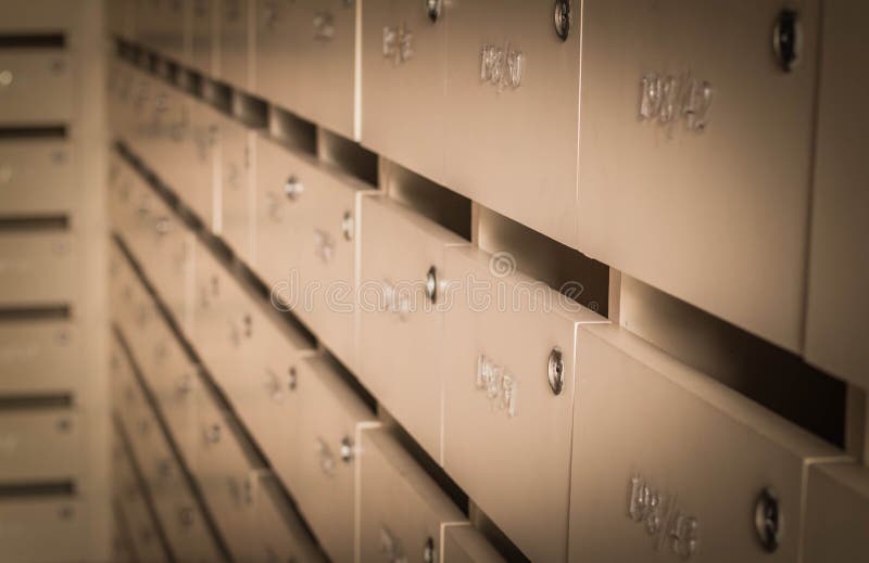 Mailbox Inside the Building. Stock Photo - Image of architecture ...