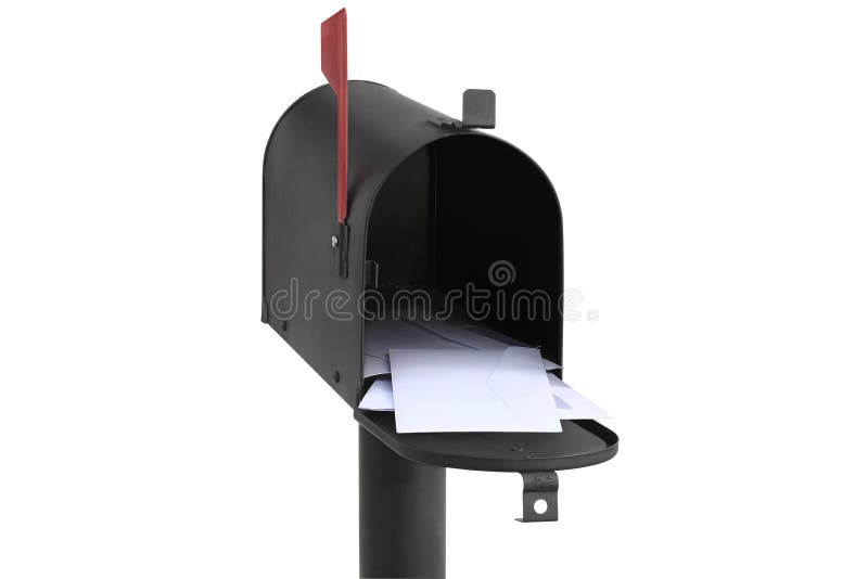 Mailbox Isolated on White Background Stock Photo - Image of framed ...