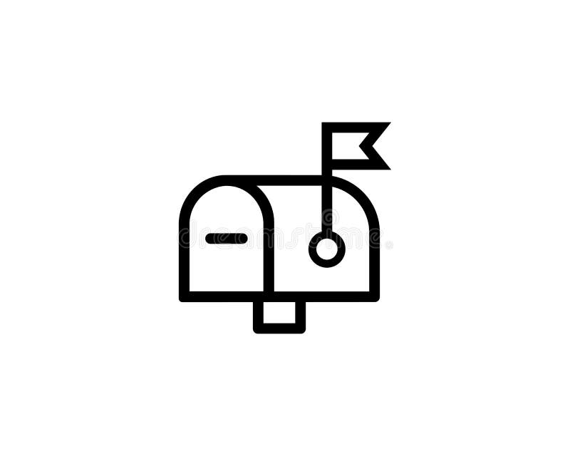 Mailbox Icon. Opened Red Mailbox with an Envelope. Vector on Isolated ...