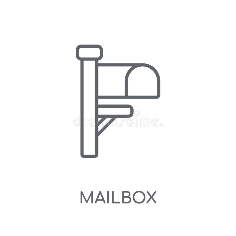 Mailbox Linear Icon. Modern Outline Mailbox Logo Concept on Whit Stock ...