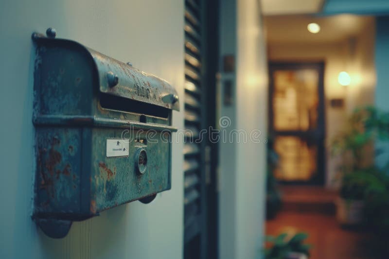 A Mailbox Located on the Exterior Wall of a Residential House Stock ...