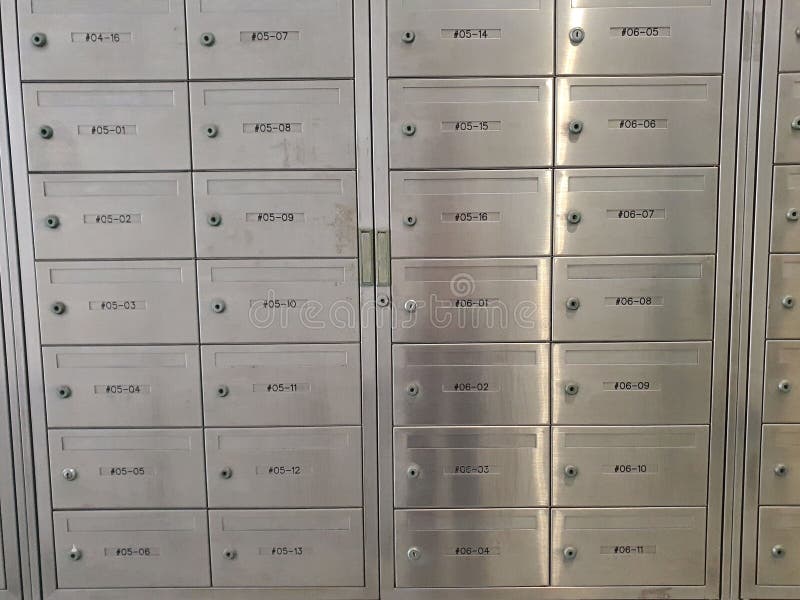 Mailbox locker stock image. Image of keyhole, neat, metal - 306331447