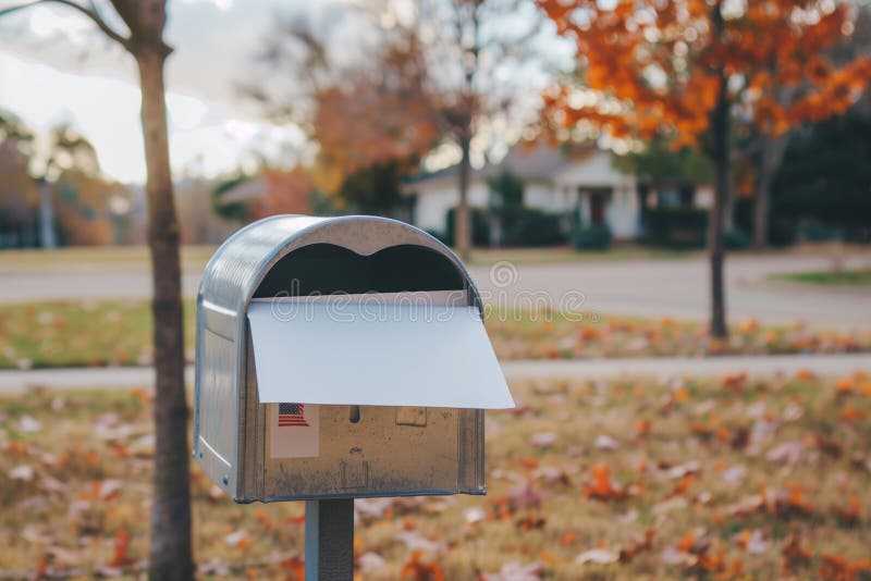Mailbox Outdoors with Voting Invitation Stock Illustration ...