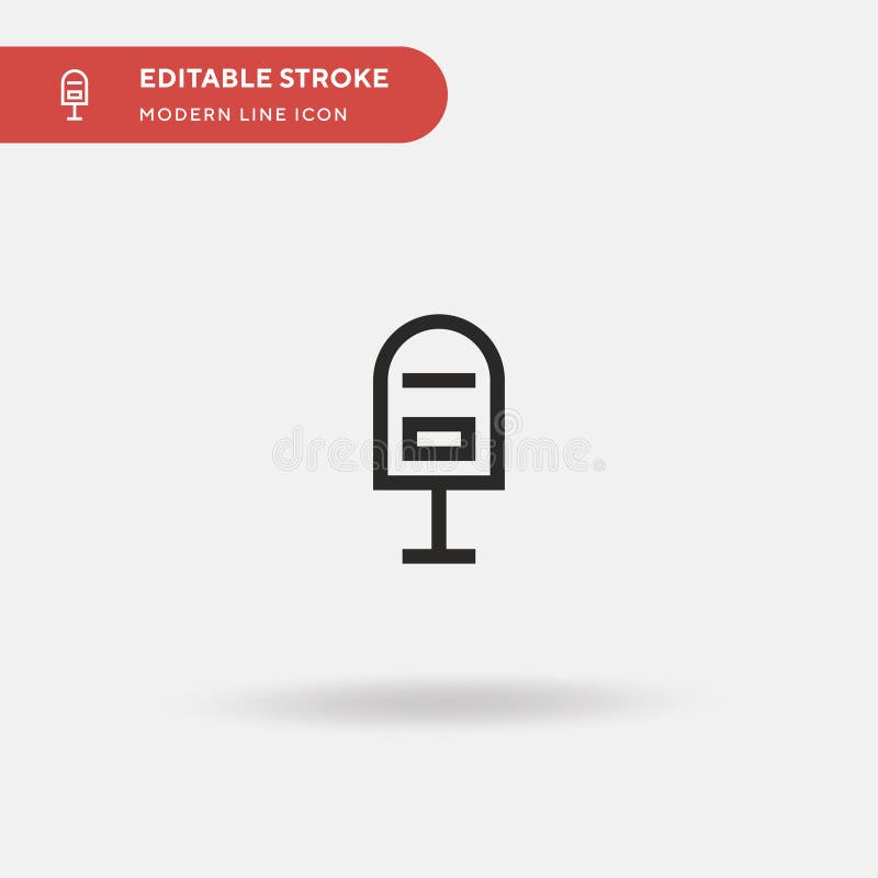Mailbox Simple Vector Icon. Illustration Symbol Design Template for Web ...