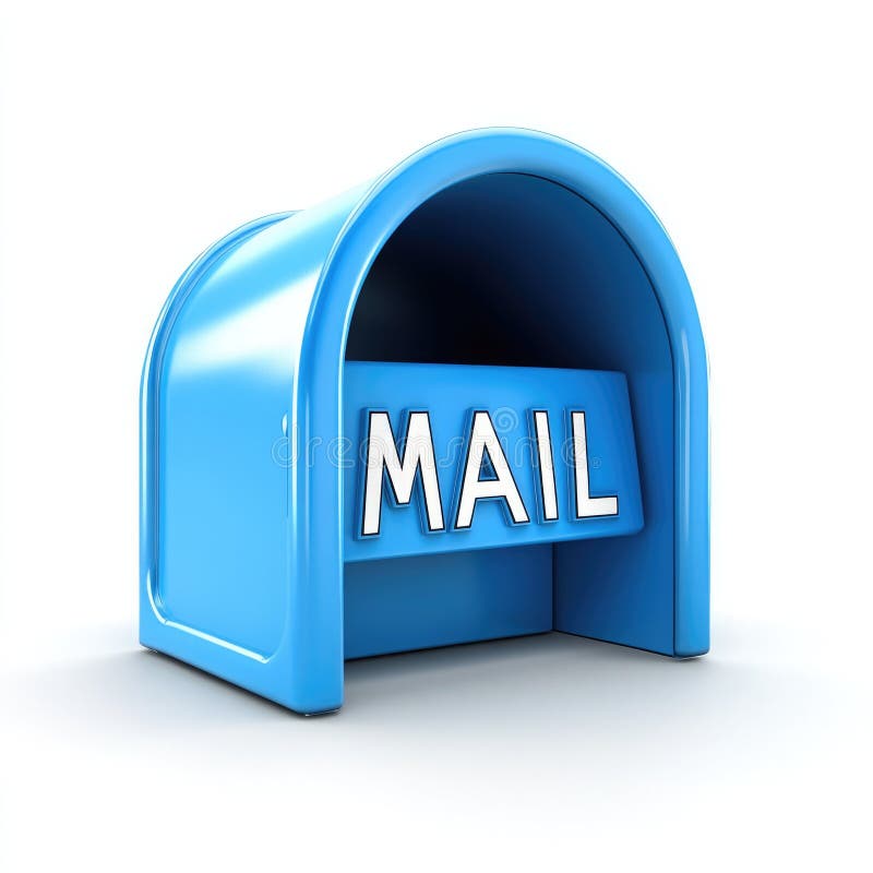 Mailbox Stylized Lettering Design Stock Illustration - Illustration of ...