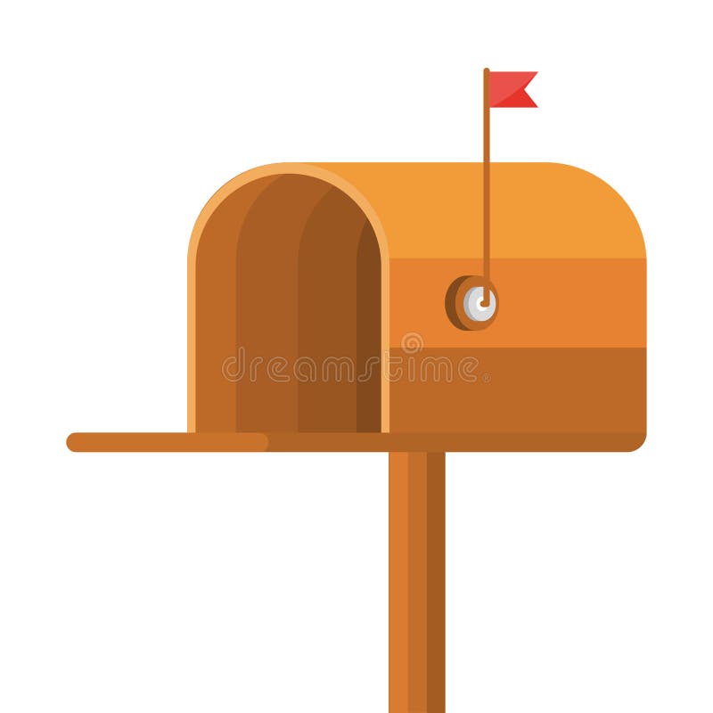 Mailbox Vector Illustration Isolated on White, Flat Post Office Box ...
