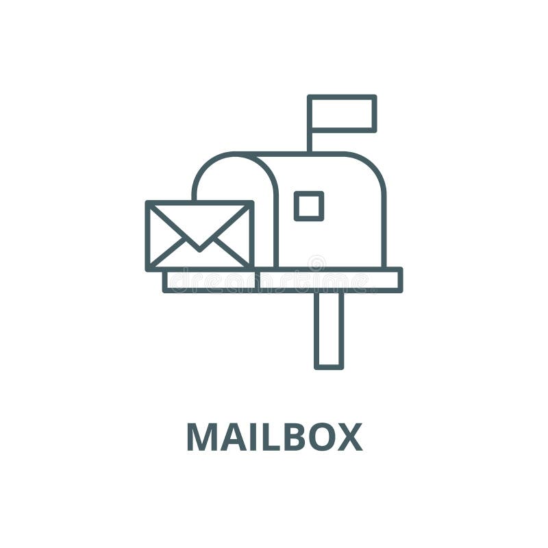 Mailbox Line Icons, Signs, Vector Set, Outline Illustration Concept Stock Vector - Illustration ...