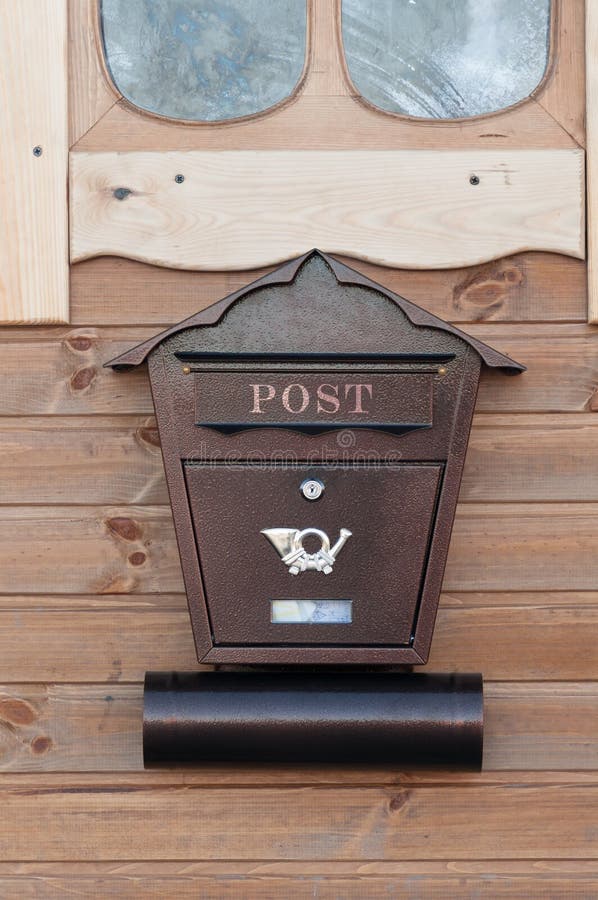 Mailbox on the Wall Under the Window Stock Image - Image of mailbox ...