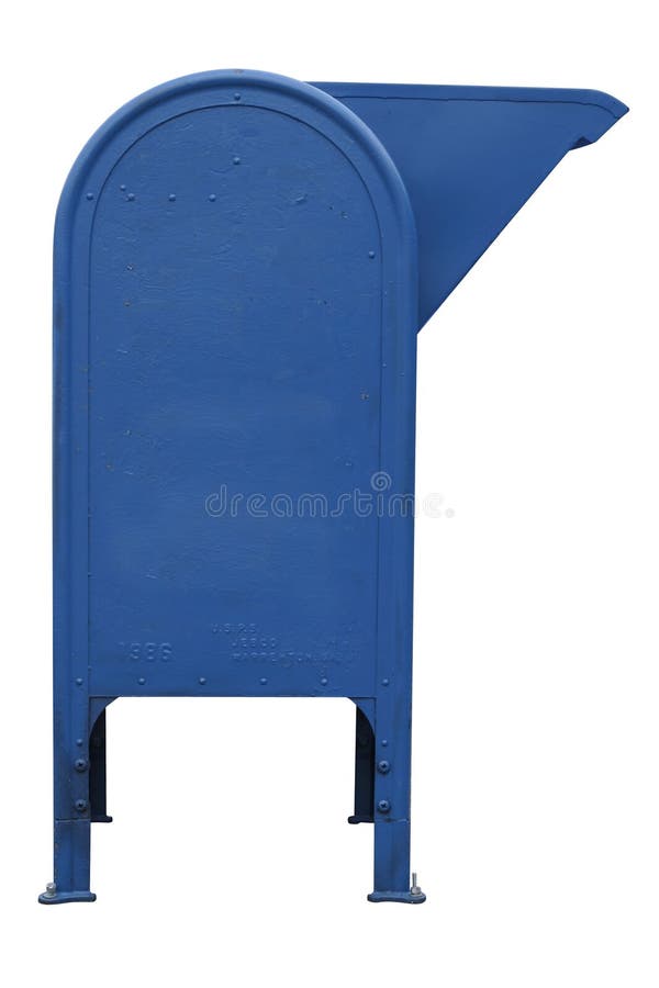 Old Mailbox with Clipping Paths, Isolated on White. Stock Photo - Image ...