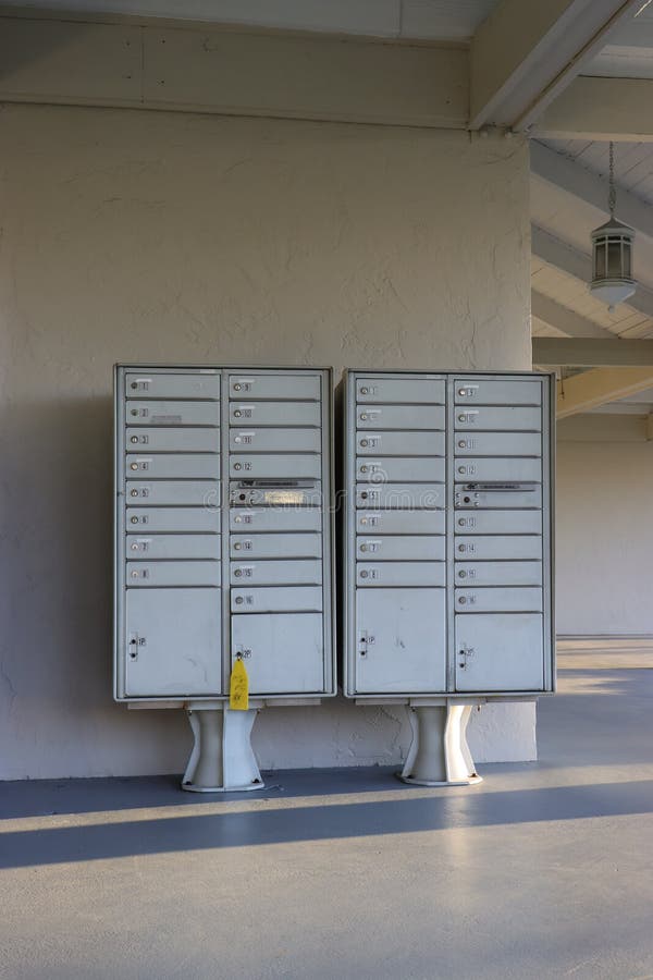 Mailboxes at a Building in the USA Editorial Stock Image - Image of ...