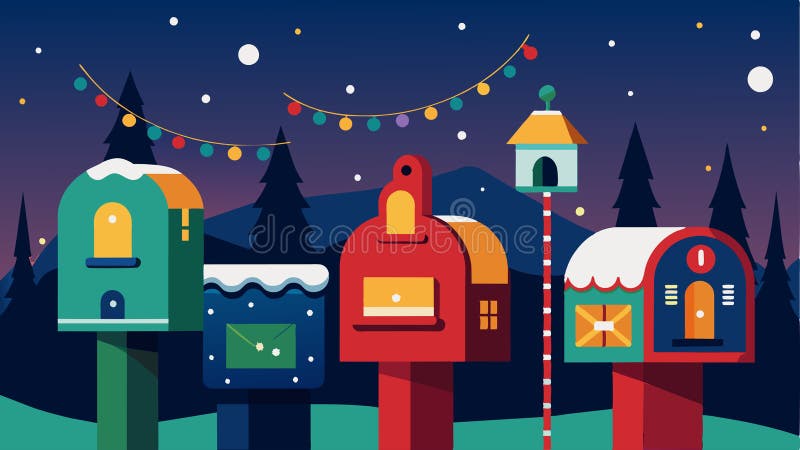 Miniature Mailboxes Stock Illustrations – 9 Miniature Mailboxes Stock ...