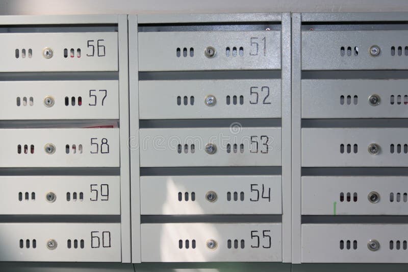 Mailboxes in the Entrance of the Apartment House Stock Photo - Image of ...