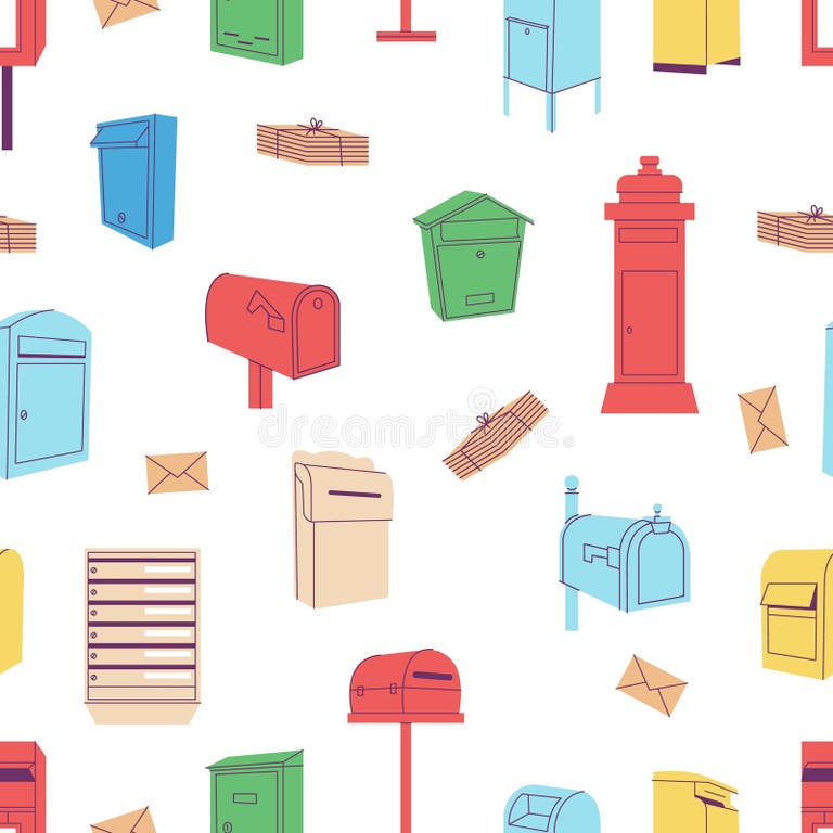 Mailboxes Pattern Stock Illustrations – 111 Mailboxes Pattern Stock ...