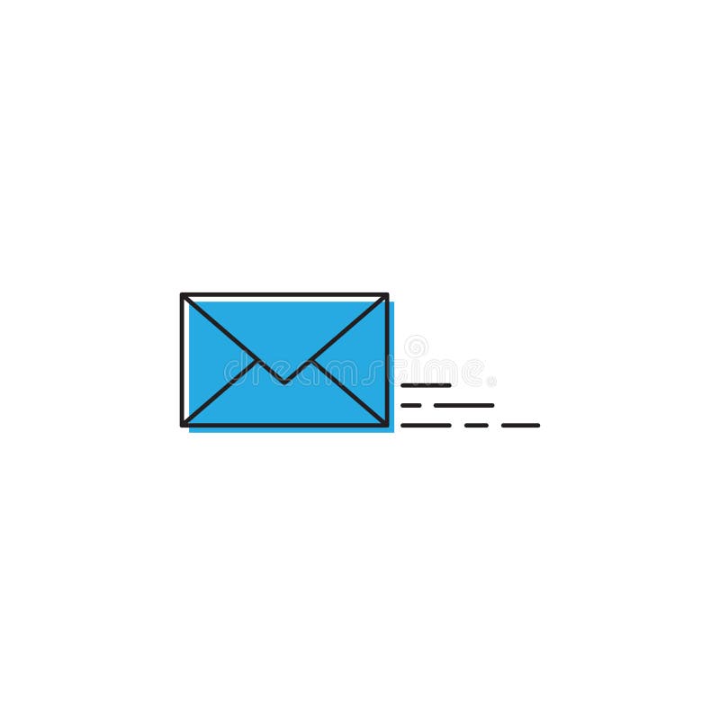 Mailing Envelope Message Vector Icon Symbol Isolated on White ...