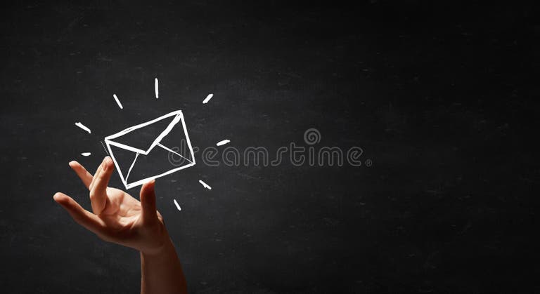 Mailing list drawn by hand stock photo. Image of businessman - 66458764