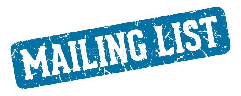 Mailing List Rectangular Sign. Mailing List Stamp Stock Vector ...