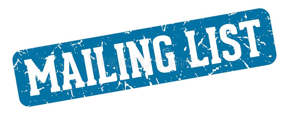 Mailing List Rectangular Sign. Mailing List Stamp Stock Vector ...