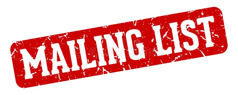 Mailing List Rectangular Sign. Mailing List Stamp Stock Vector ...