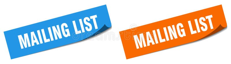 Mailing List Sticker. Mailing List Sign Set Stock Vector - Illustration ...