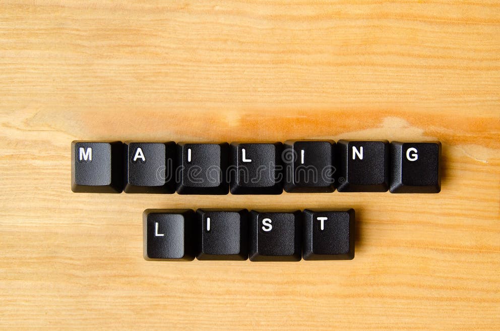 Mailing list words stock image. Image of mailing, buttons - 98419543