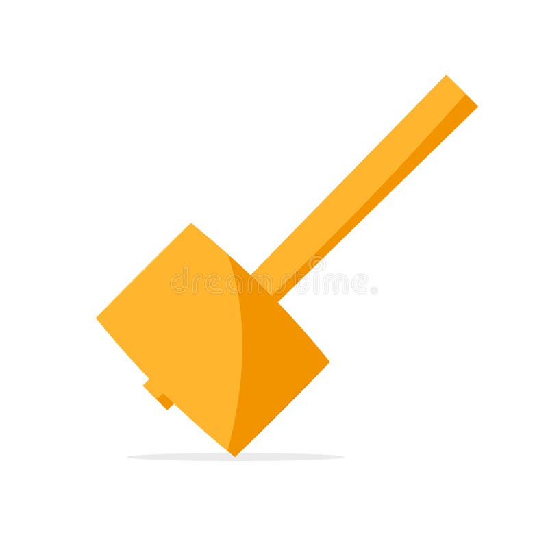 Icône Plate De Maillet En Bois Illustration de Vecteur - Illustration ...