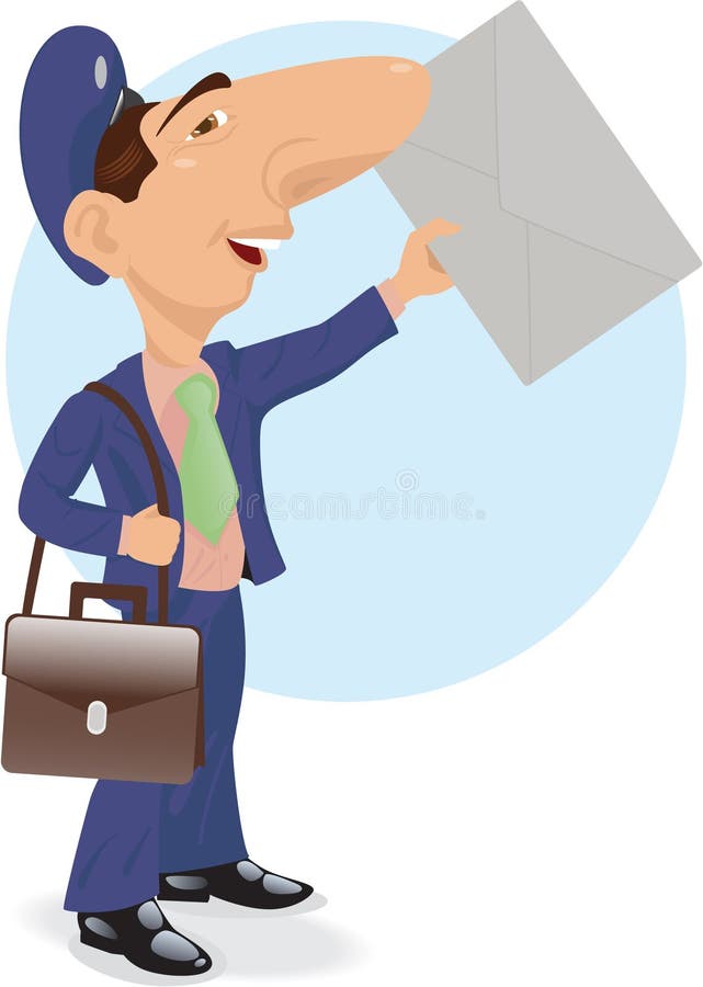 Mailman stock vector. Illustration of post, cartoon, cute - 12265846