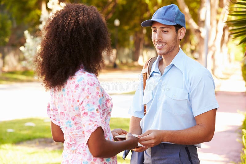 Mailman stock photo. Image of black, post, carrier, office - 2365096