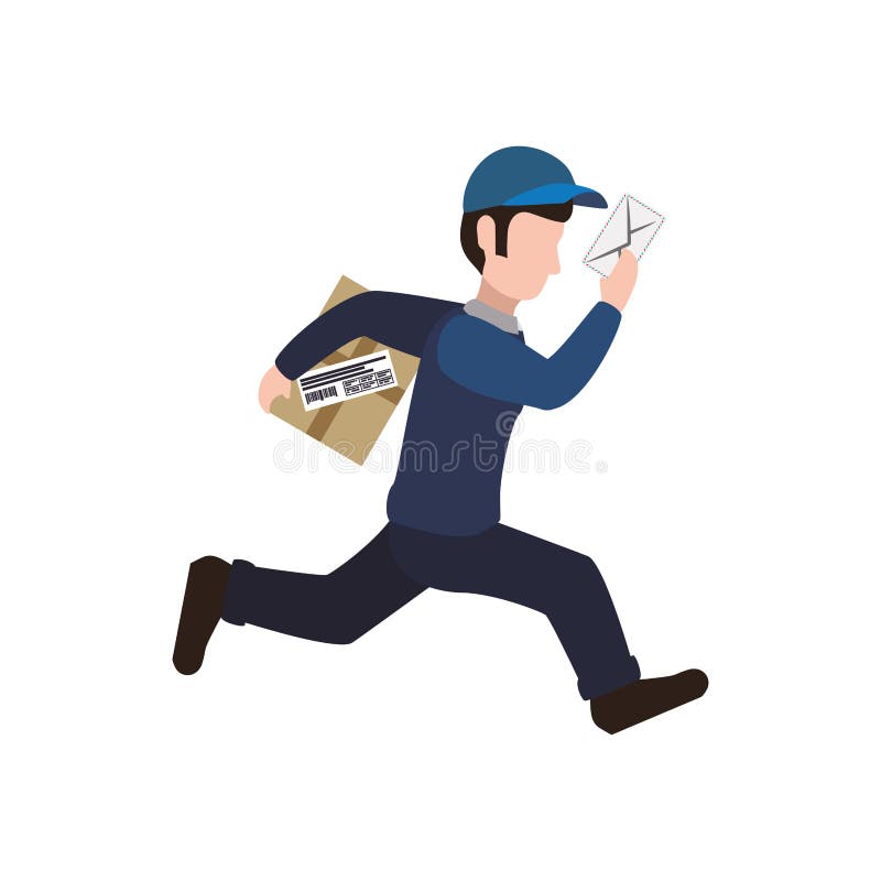 Mailman delivery service stock illustration. Illustration of envelope ...