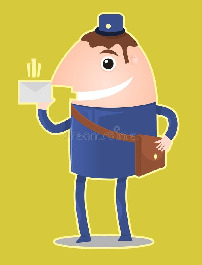 Mailman stock vector. Illustration of letter, occupation - 36974032