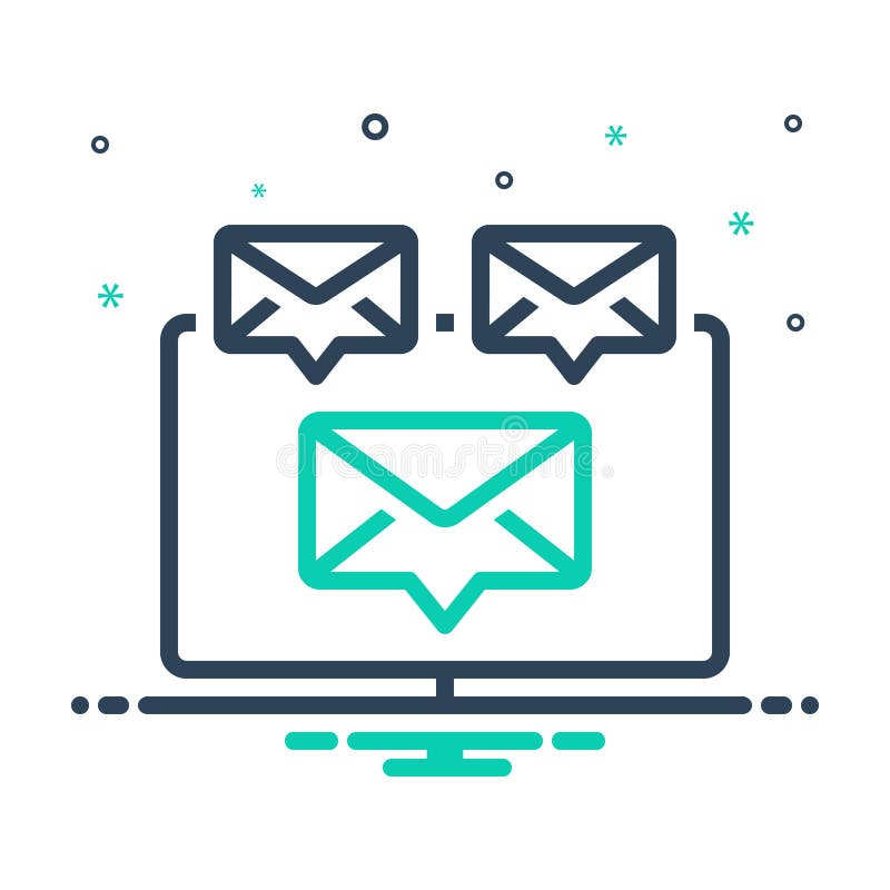 Mix Icon for Mails, Letters and Emails Stock Vector - Illustration of ...