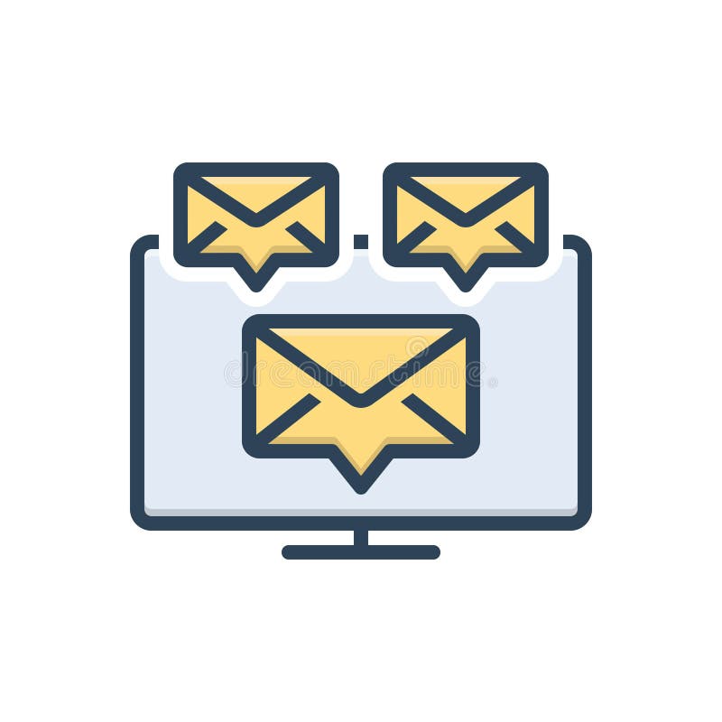 Color Illustration Icon for Mails, Letters and Emails Stock ...