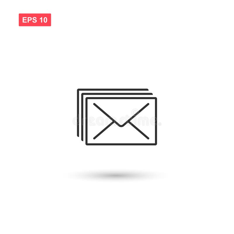 Mails Icon Vector Design Isolated 3 Stock Vector - Illustration of logo ...