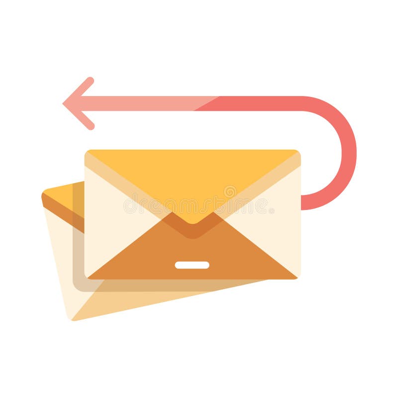 Returned Mail Flat Illustration Stock Vector - Illustration of return ...