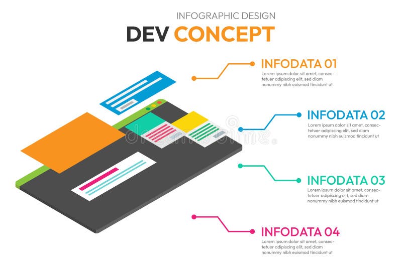 Infographic Design Dev Concept Stock Vector - Illustration of business ...