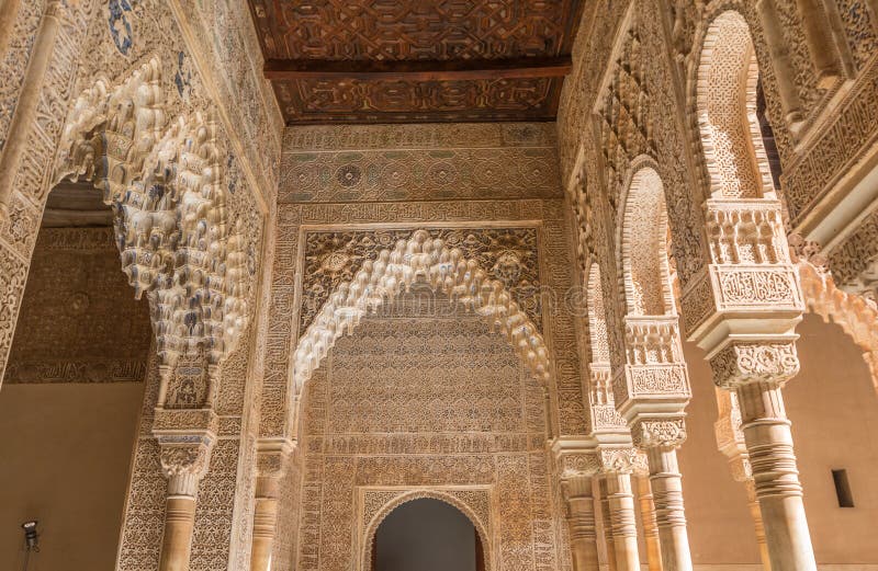 Alhambra Columns stock image. Image of spain, column, front - 2565365