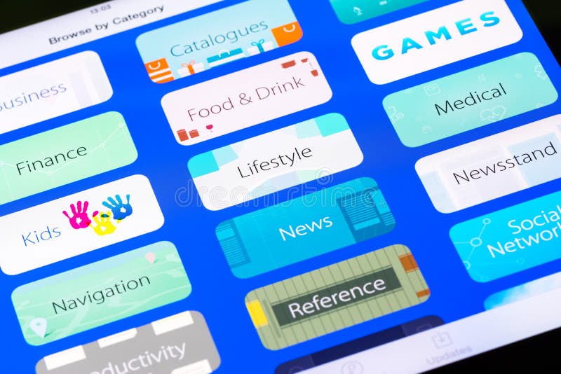 Main Apple Application Store Categories Editorial Photo - Image of ...