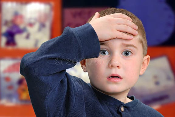 Main sur le front image stock. Image du gens, expression - 3737471