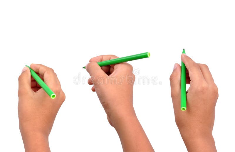 Main Avec Le Crayon Lecteur Photo stock - Image du calligraphie ...