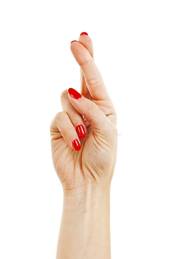 Main Avec Les Doigts Croisés Image stock - Image du adultes, chanceux ...