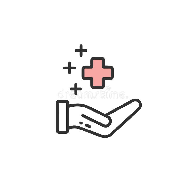 Main Avec Plus Icône Valeur Main Plus Vectorielle Icône Illustration ...