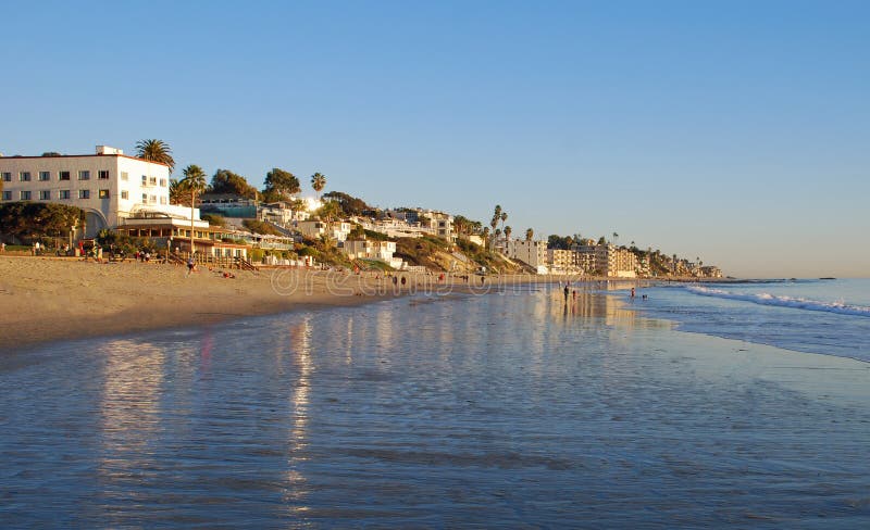 Main Beach at Laguna Beach, California during Low Tide. Stock Photo ...