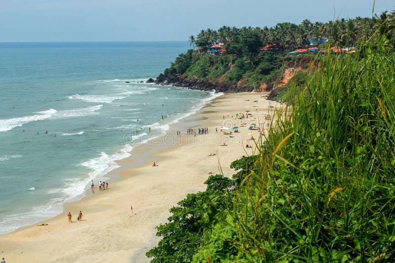 Main Beach in Varkala, Kerala. India Editorial Stock Photo - Image of ...