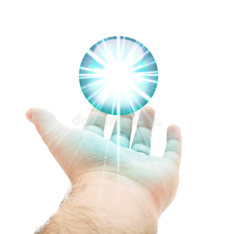 Main bleue de corps rond illustration stock. Illustration du ...