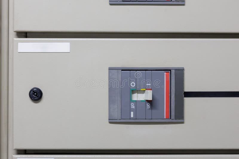 Main Breaker Switch on Electrical Cabinet Stock Illustration ...