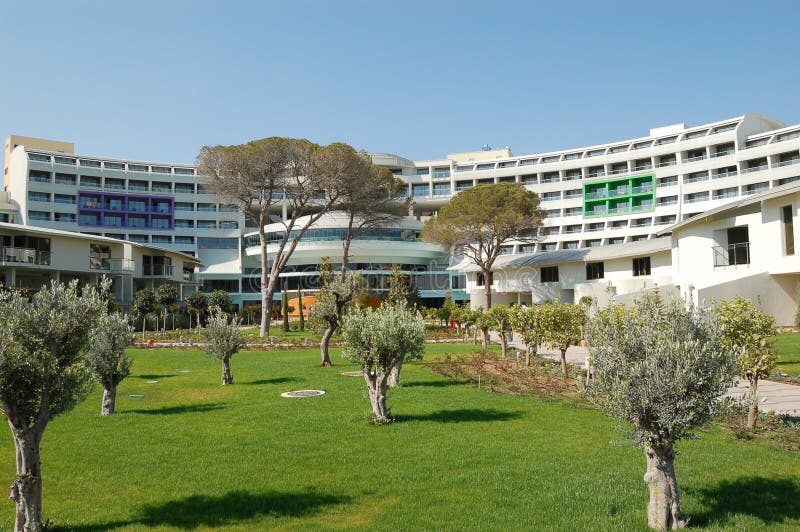 Main Building of Luxury Hotel Stock Image - Image of luxury, tree: 14483723